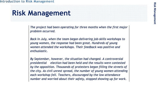 Session 3 : Risk Management & Stakeholder Management | PPT