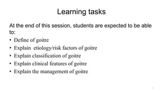 Goitre treatment and management accordingly | PPTX