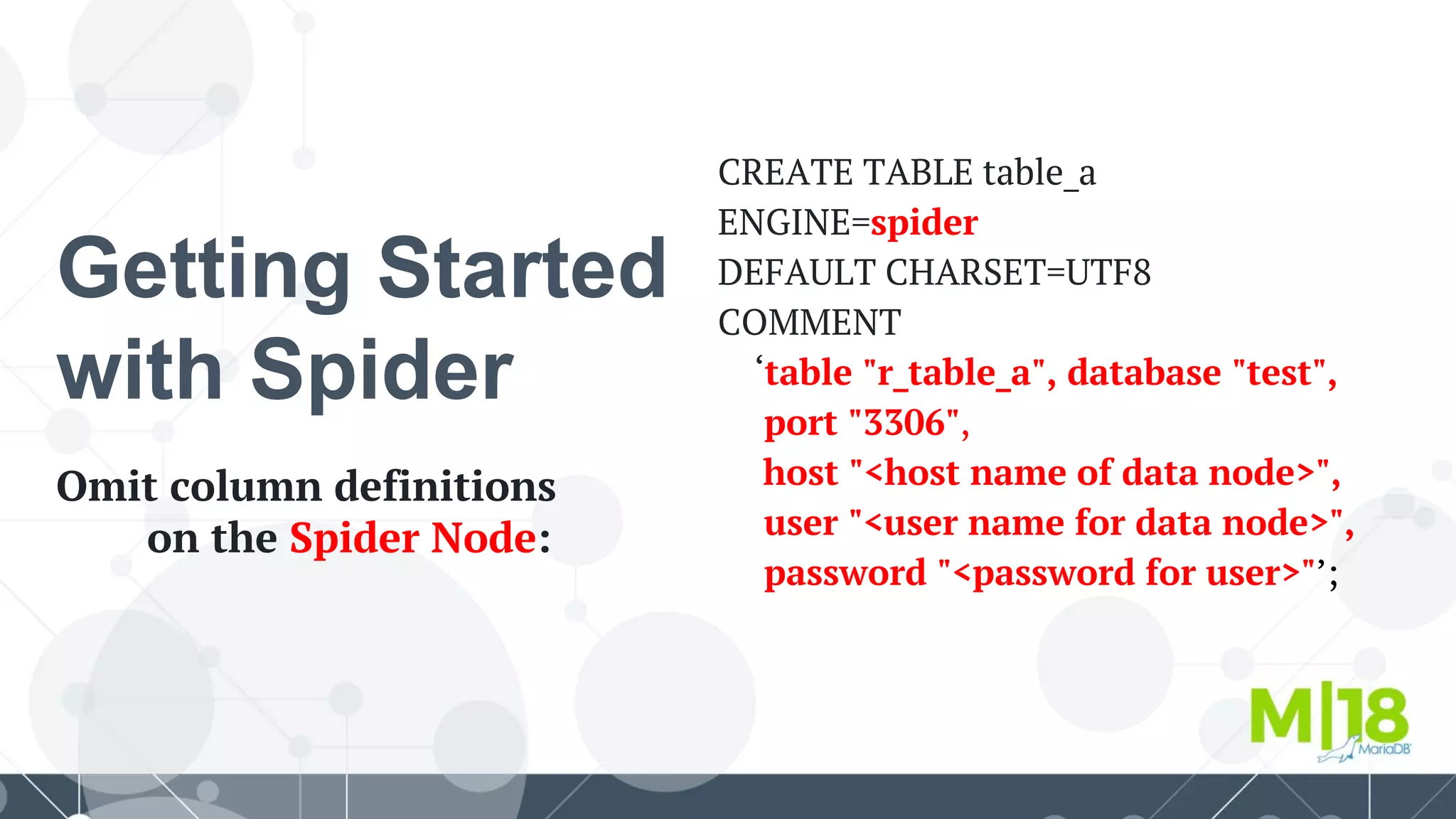 M|18 How MariaDB Server Scales with Spider | PDF