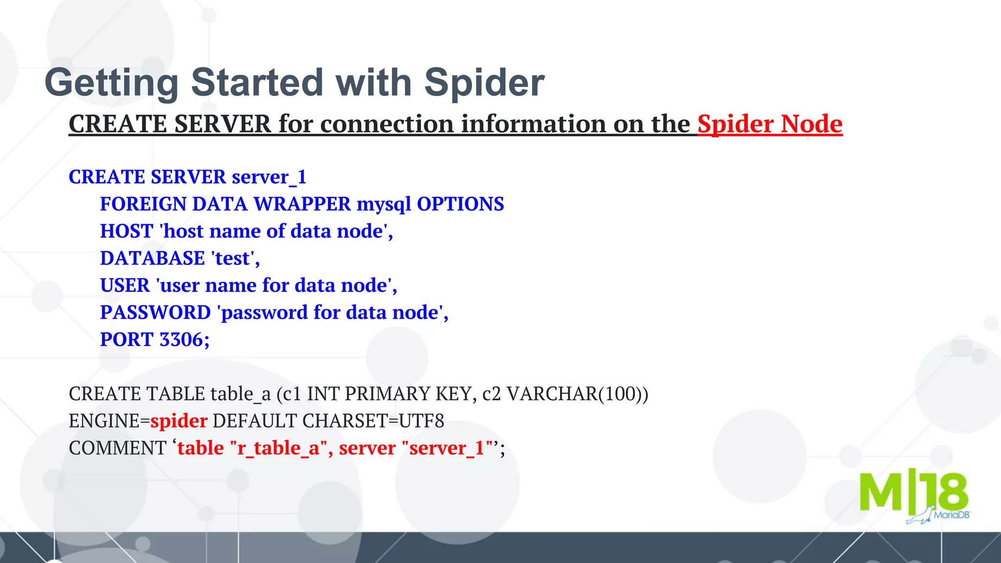 M|18 How MariaDB Server Scales with Spider | PDF