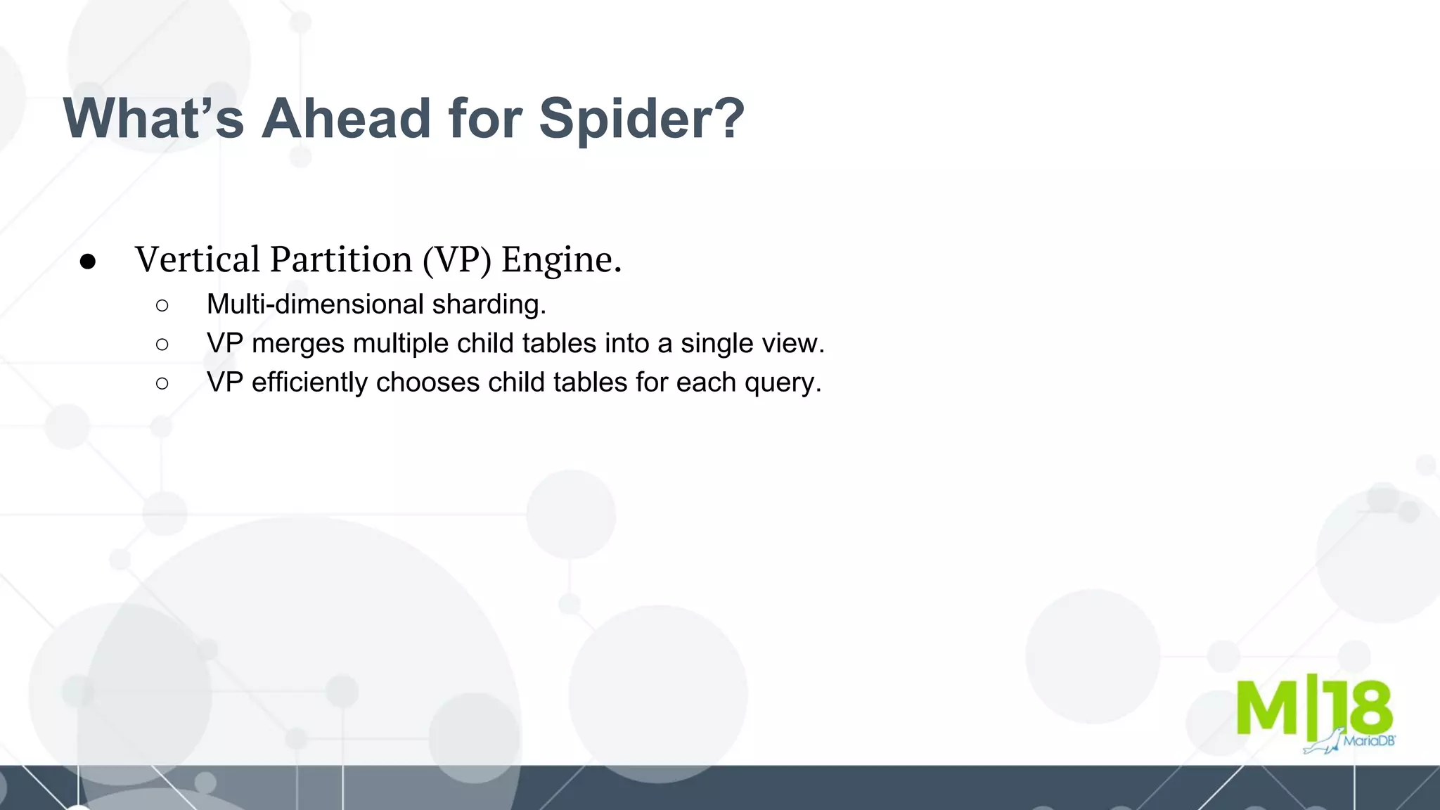 M|18 How MariaDB Server Scales with Spider | PDF
