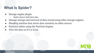 M|18 How MariaDB Server Scales with Spider | PDF