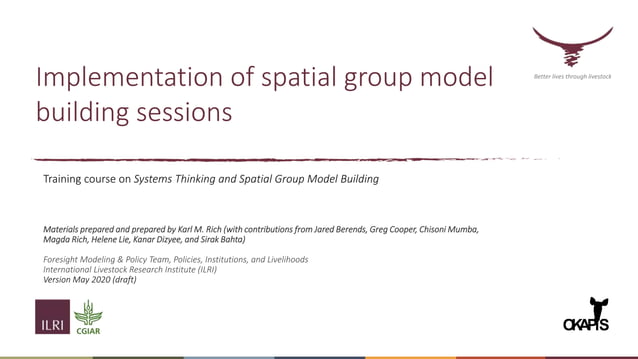 Implementation of spatial group model building sessions | PPT