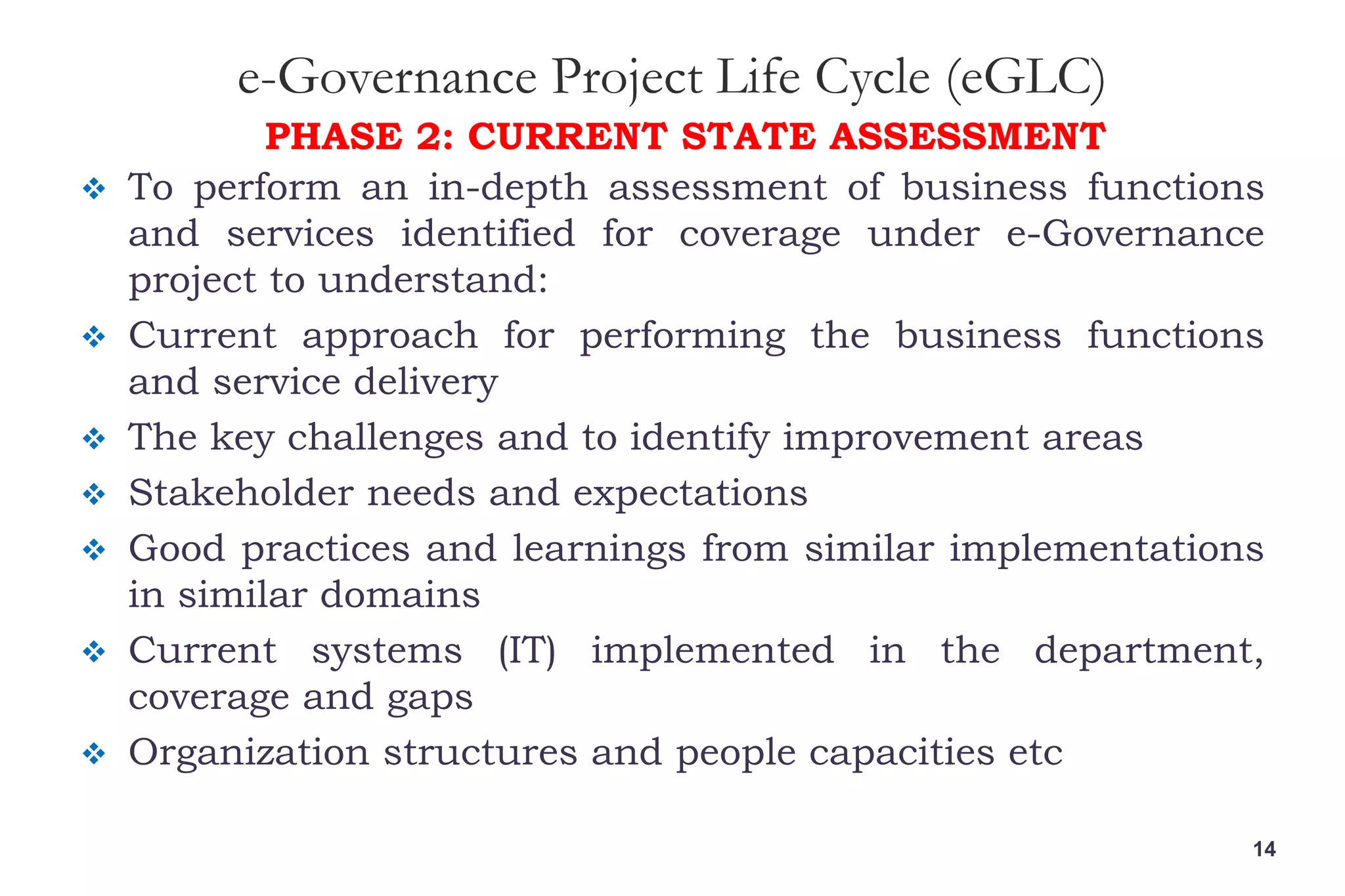 Session3 introduction to e governance project lifecycle | PDF