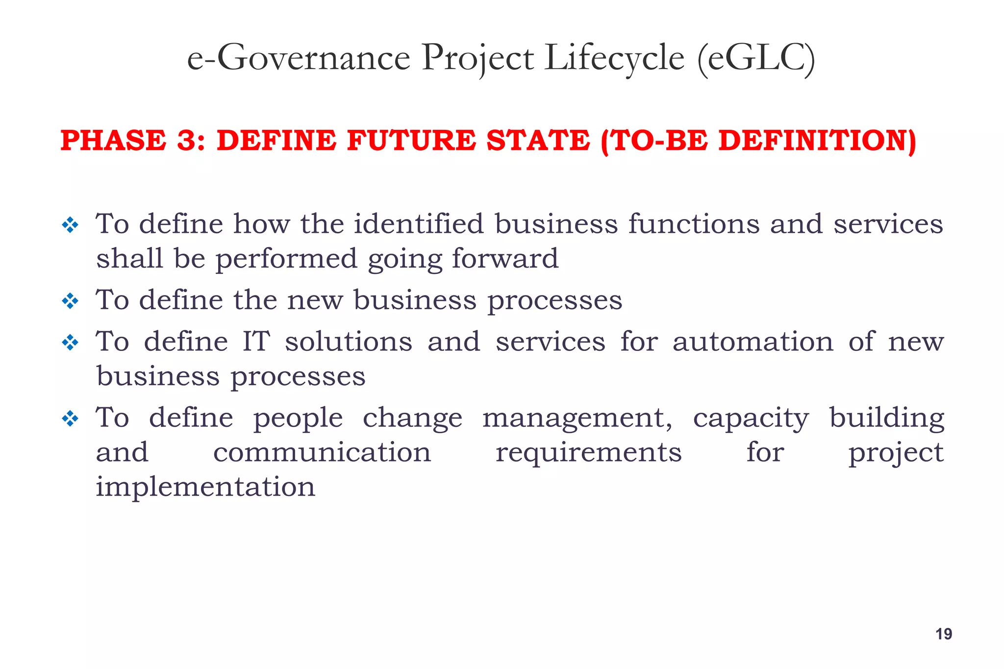 Session3 introduction to e governance project lifecycle | PDF