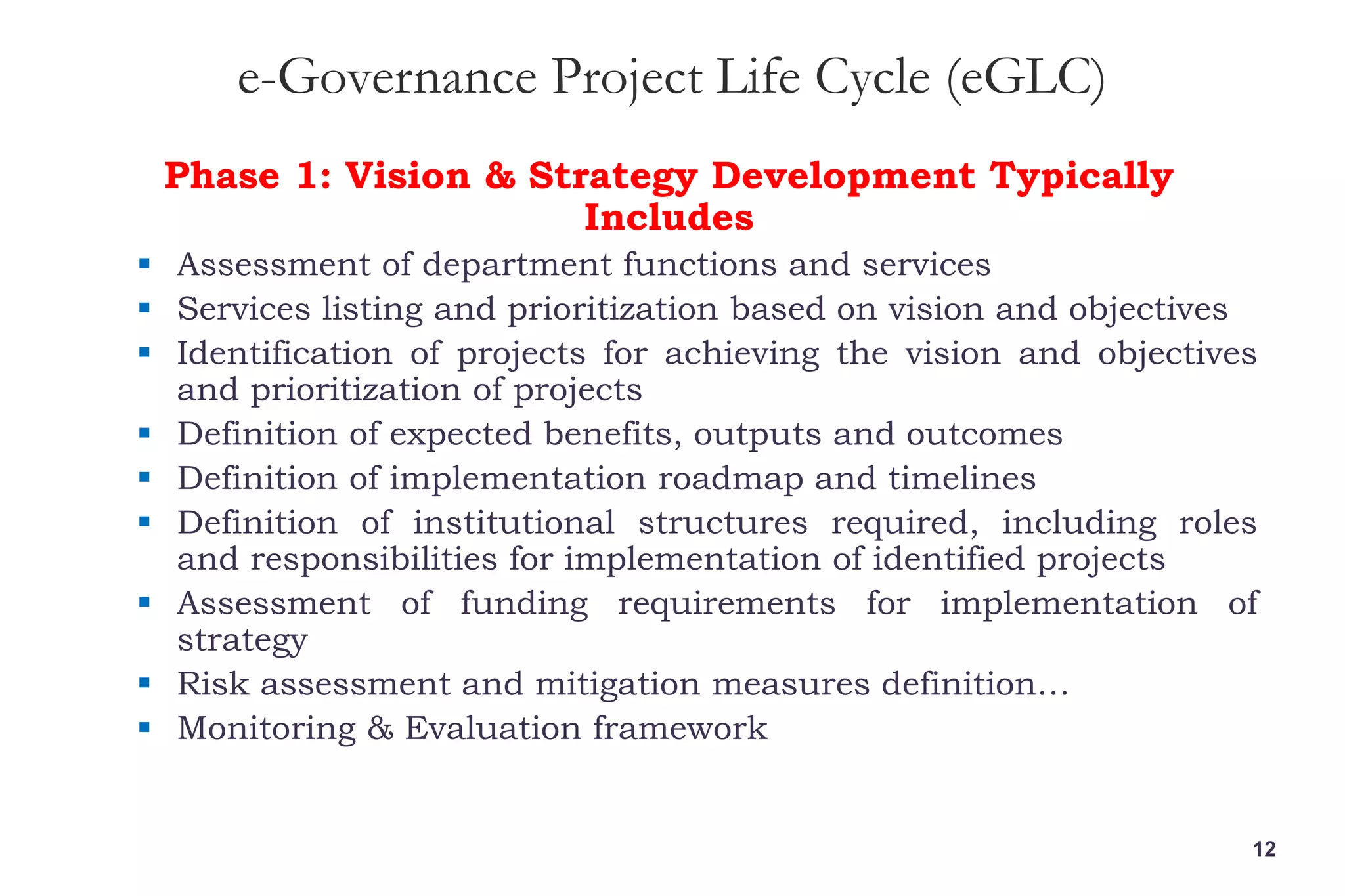 Session3 introduction to e governance project lifecycle | PDF