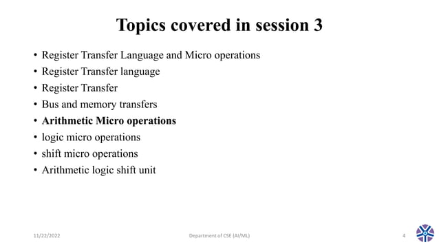 CS304PC:Computer Organization and Architecture Session 3 micro ...