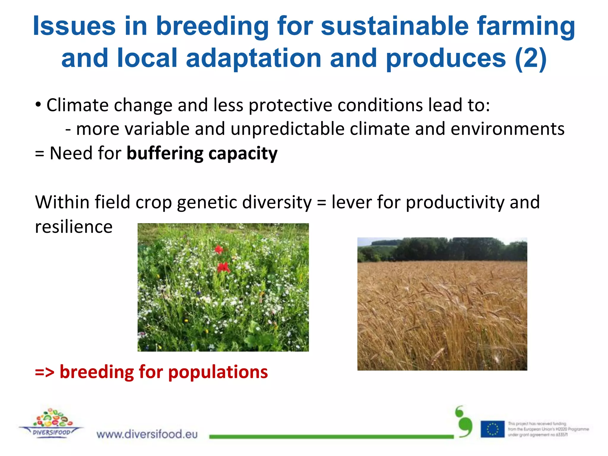 DIVERSIFOOD Final Congress - Session 3 - New approaches of plant ...