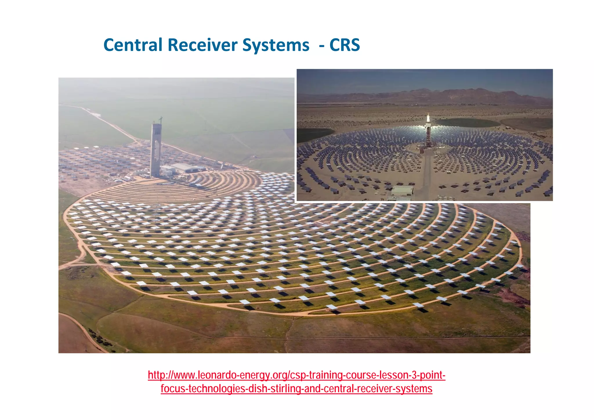 Concentrated Solar Power Course - Session 3 : Central Receiver and ...