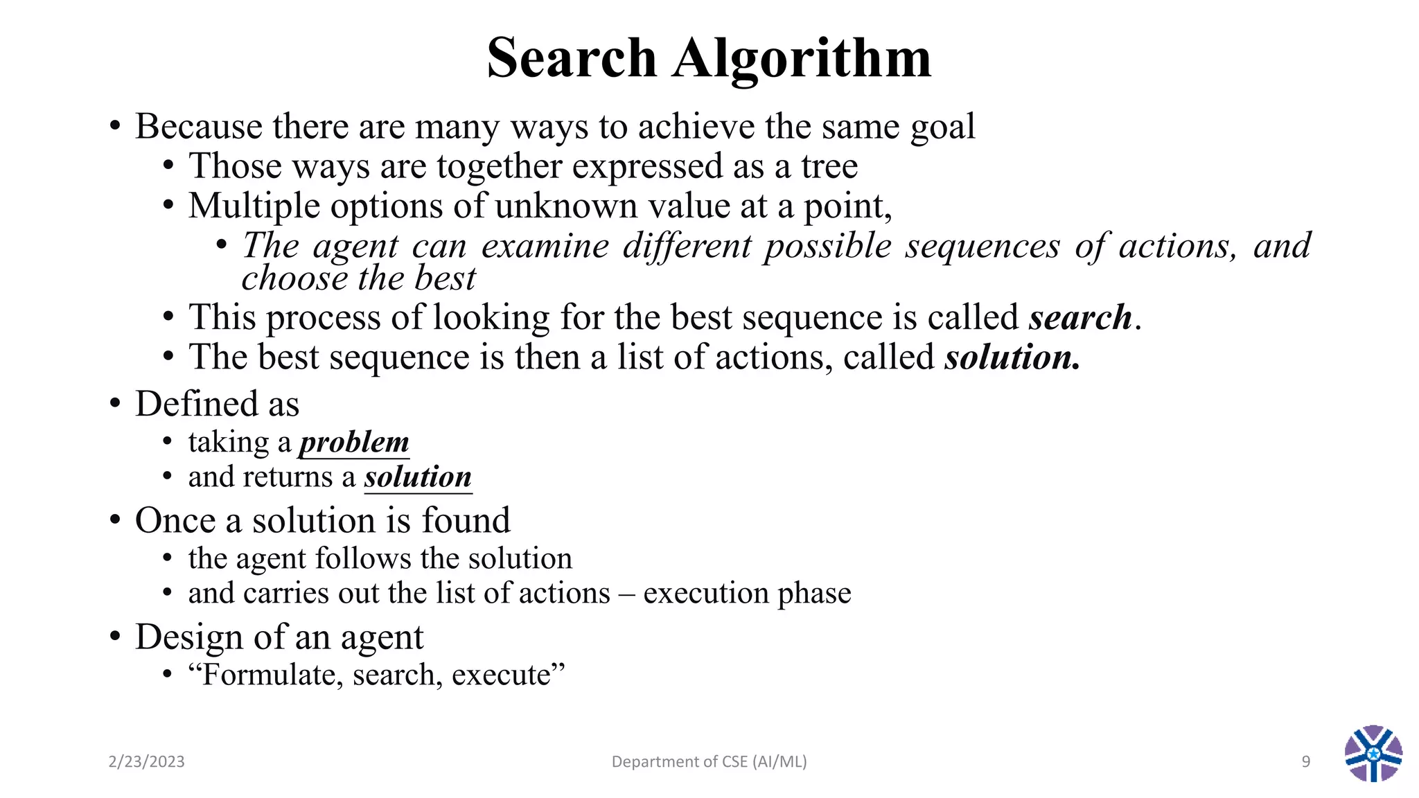 AI_Session 3 Problem Solving Agent and searching for solutions.pptx