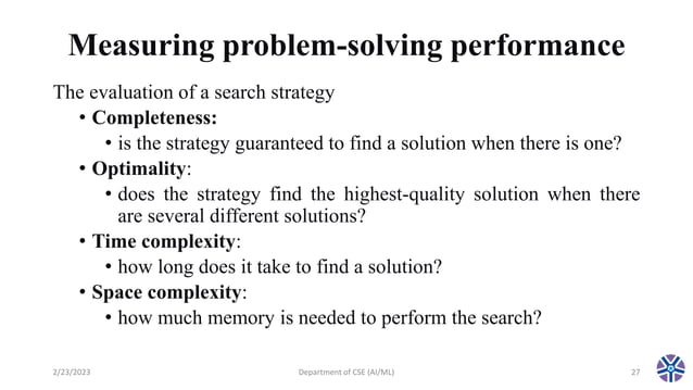 AI_Session 3 Problem Solving Agent and searching for solutions.pptx ...