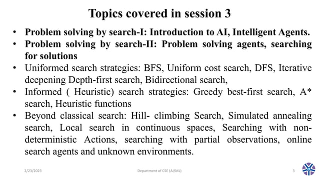 AI_Session 3 Problem Solving Agent and searching for solutions.pptx ...