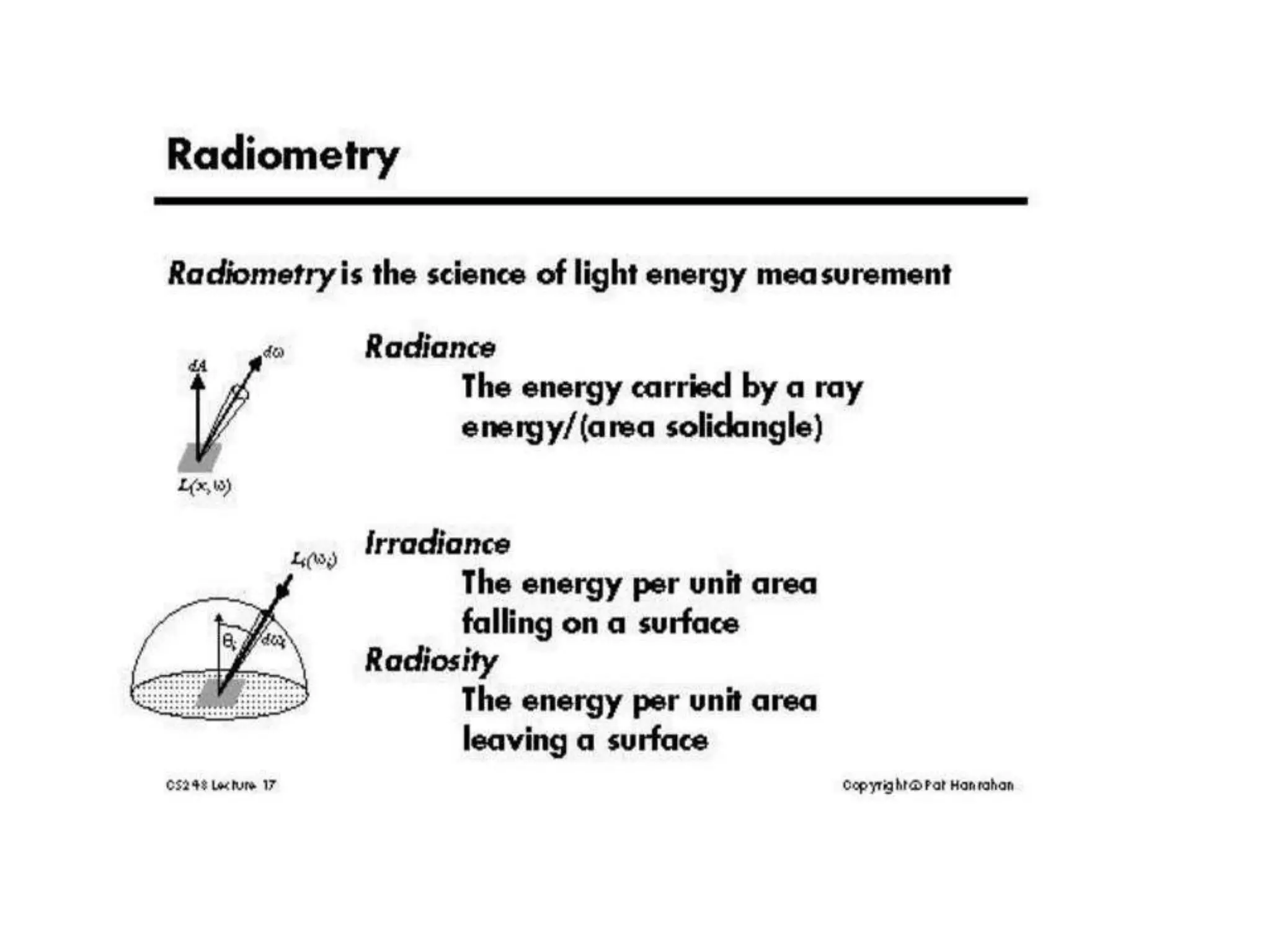 session3_Radiometry.pptx | 3-D Graphics | Computer Software and ...