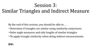 Understanding Similar Triangles and Indirect Measurement Techniques in ...