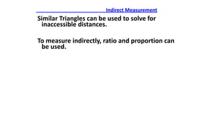 Understanding Similar Triangles and Indirect Measurement Techniques in ...