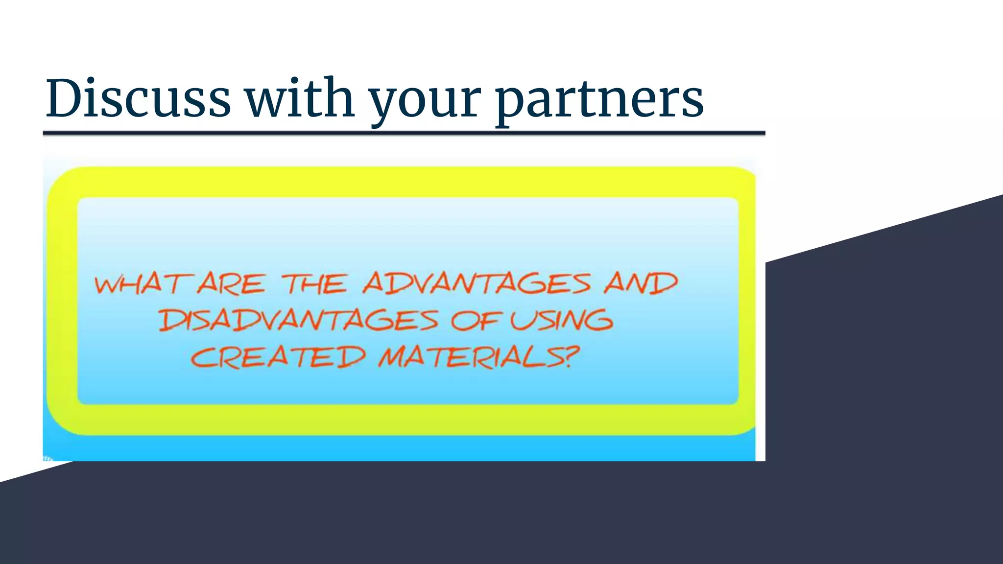 Authentic materials vs created materials | PPTX