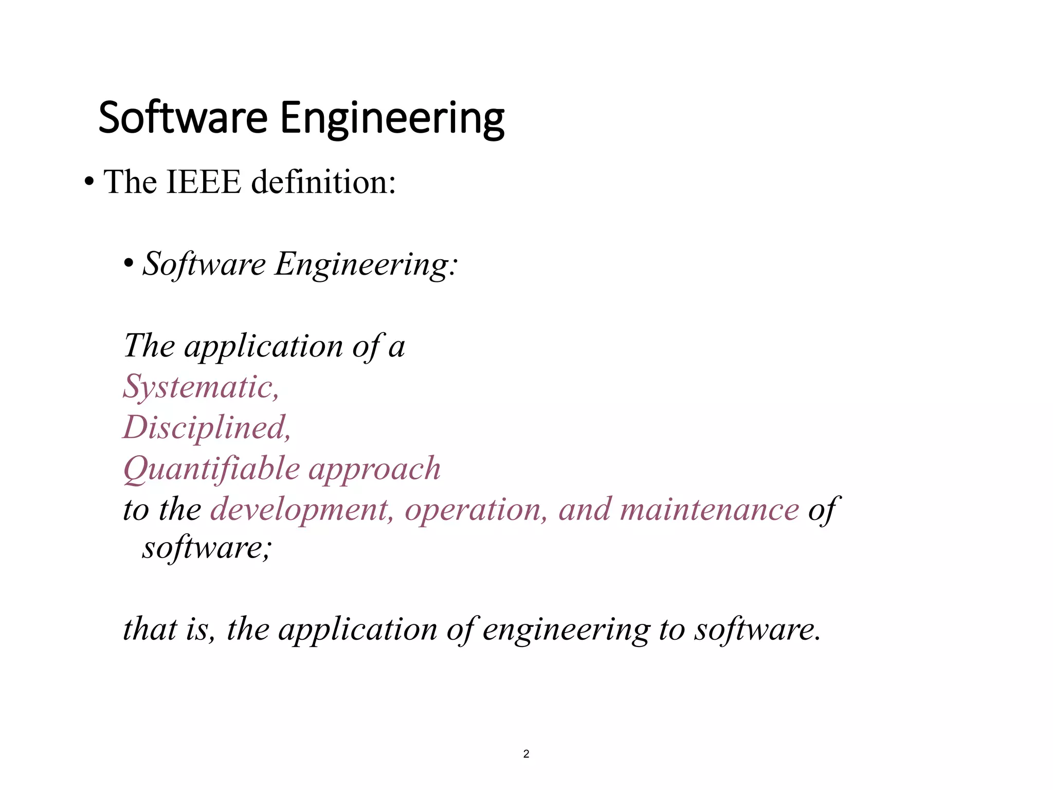 Introduction to Software Engineering | PPTX