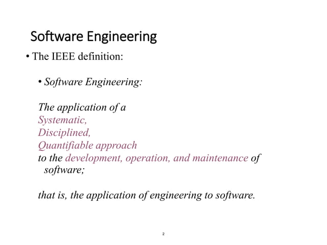 Introduction to Software Engineering | PPT