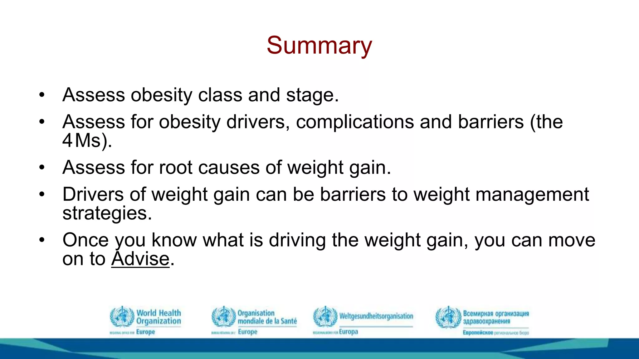 Session 4: Assess obesity-related risks and root causes of obesity | PPTX