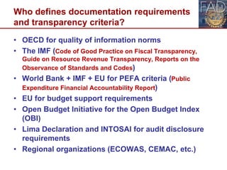 Budget documentation and the pre-budget statetement paper | PPTX