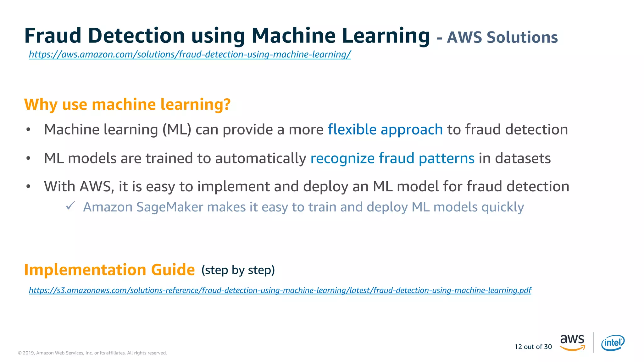 Amazon의 머신러닝 솔루션: Fraud Detection & Predictive Maintenance - 남궁영환 (AWS ...