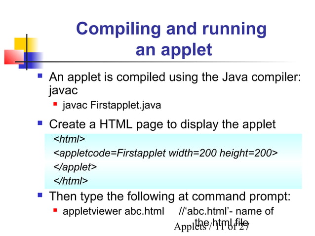 Session4 applets | PPT