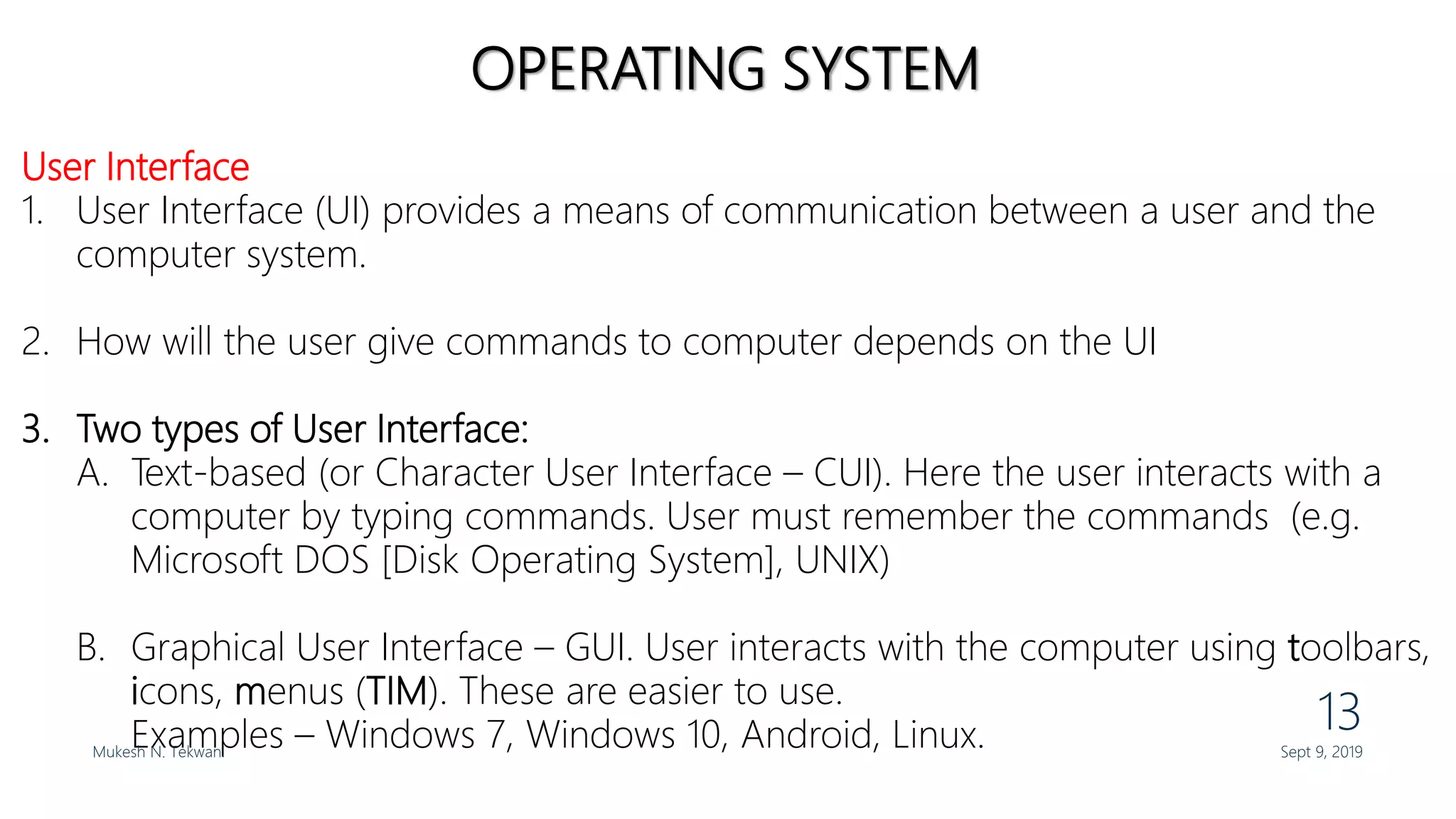 Session 4 Introduction to Operating Systems | PPSX