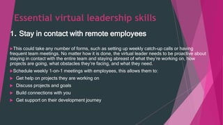 Virtual Leadership and the managing work | PPTX