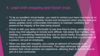 Virtual Leadership and the managing work | PPTX