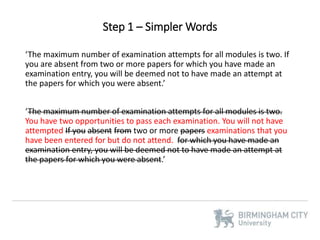 Writing Clearly: Avoiding complex language in drafting policies and ...