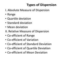 Measures of Dispersion | PPT