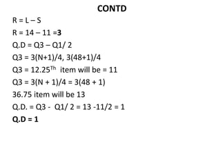 Range, Q.D and Co-efficient 1 | PPT