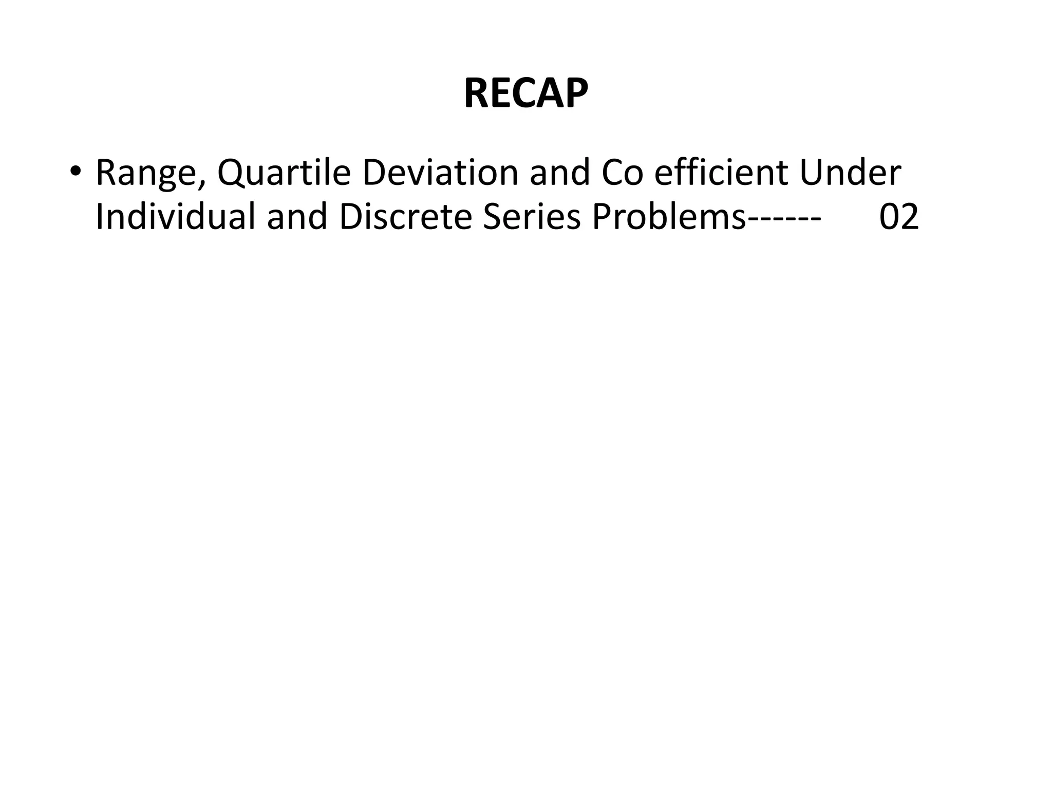 Range, Q.D and Co-efficient 2 | PPTX