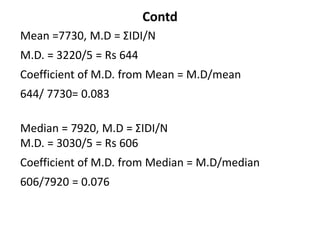 Mean Deviation and Co- efficient | PPT