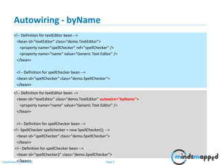 Session 44 - Spring - Part 2 - Autowiring, Annotations, Java based Configuration | PPT