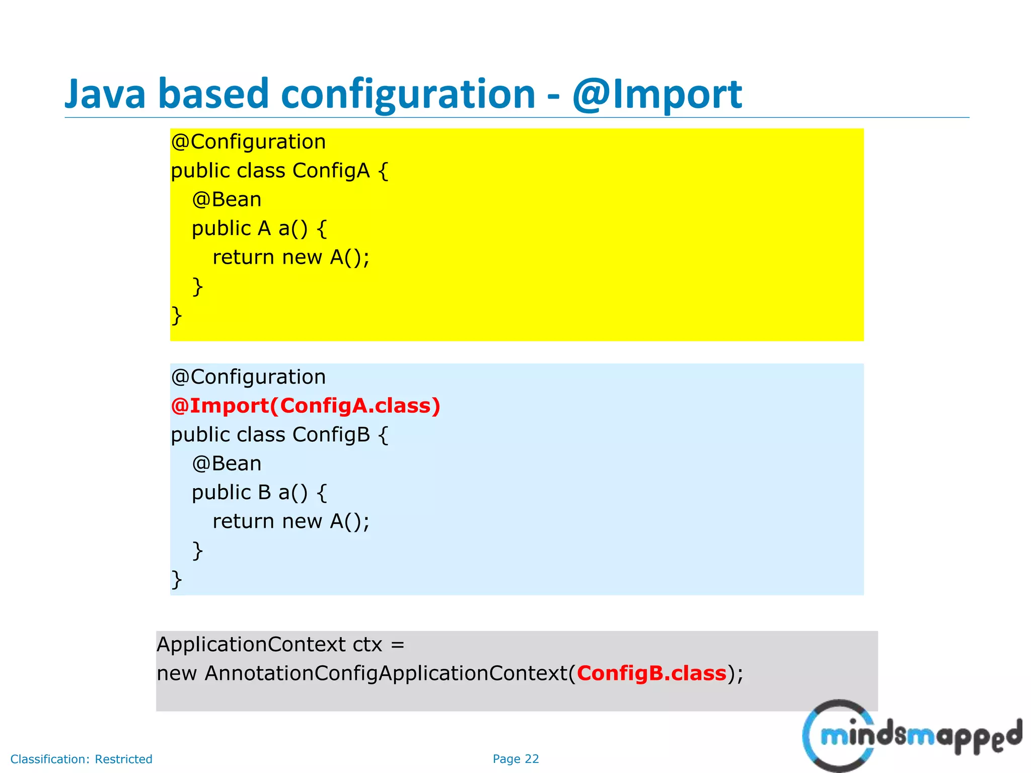 Spring Part 2 Autowiring Annotations Java Based Configuration Slides Ppt