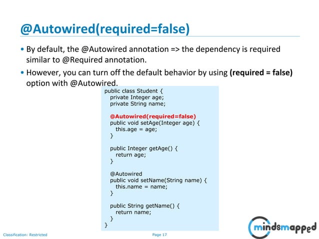 Spring Part 2 Autowiring Annotations Java Based Configuration