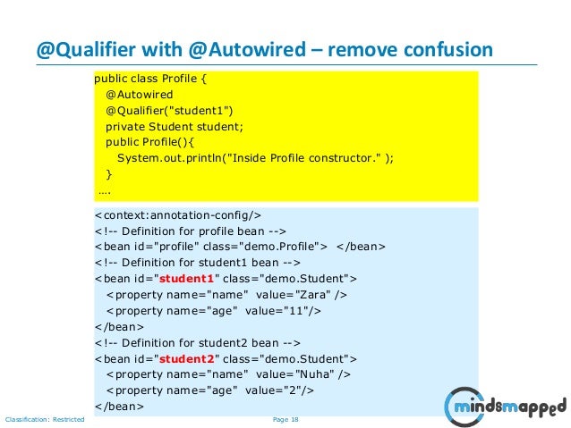 Spring Part 2 Autowiring Annotations Java Based Configuration