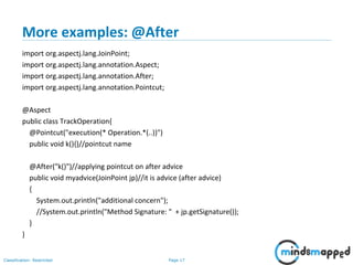 Session 45 - Spring - Part 3 - AOP | PPTX | Programming Languages | Computing