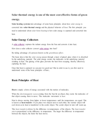Solar thermal energy | PDF