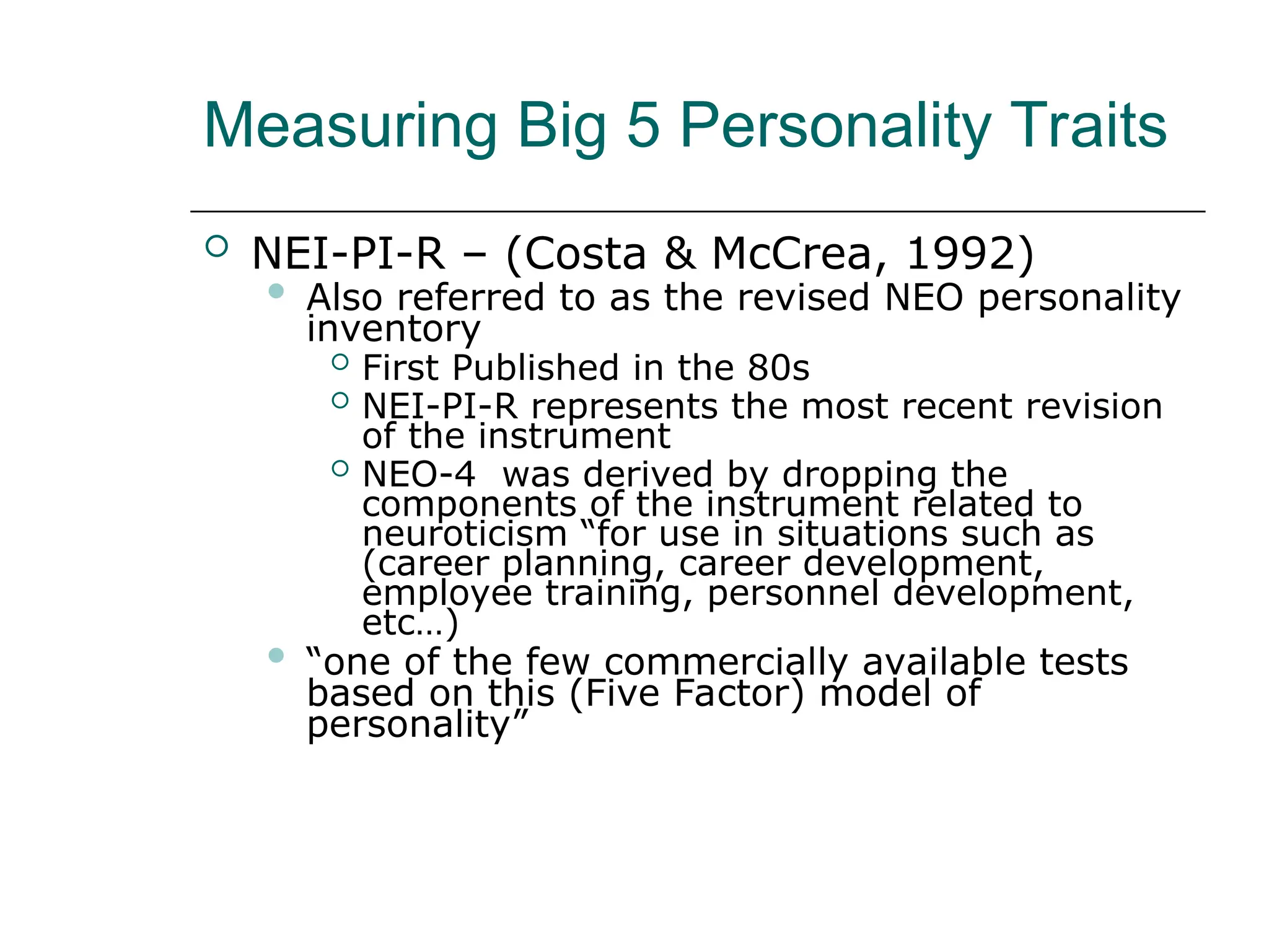 Session 46 Introduction to Personality Models.ppt
