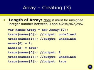 Actionscript 3 - Session 4 Core Concept | PPT