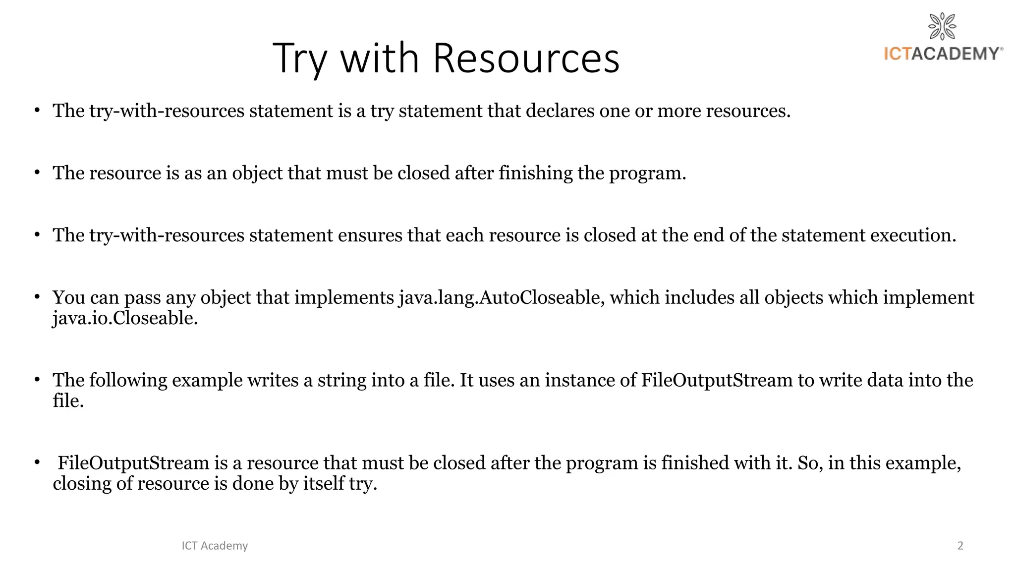 Session 4 Try with Resources and Custom Exception.pptx
