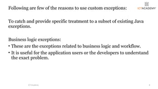 Session 4 Try with Resources and Custom Exception.pptx