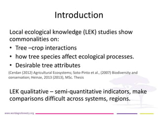 Session 5.1 Linking local ecological knowledge to plant functional ...