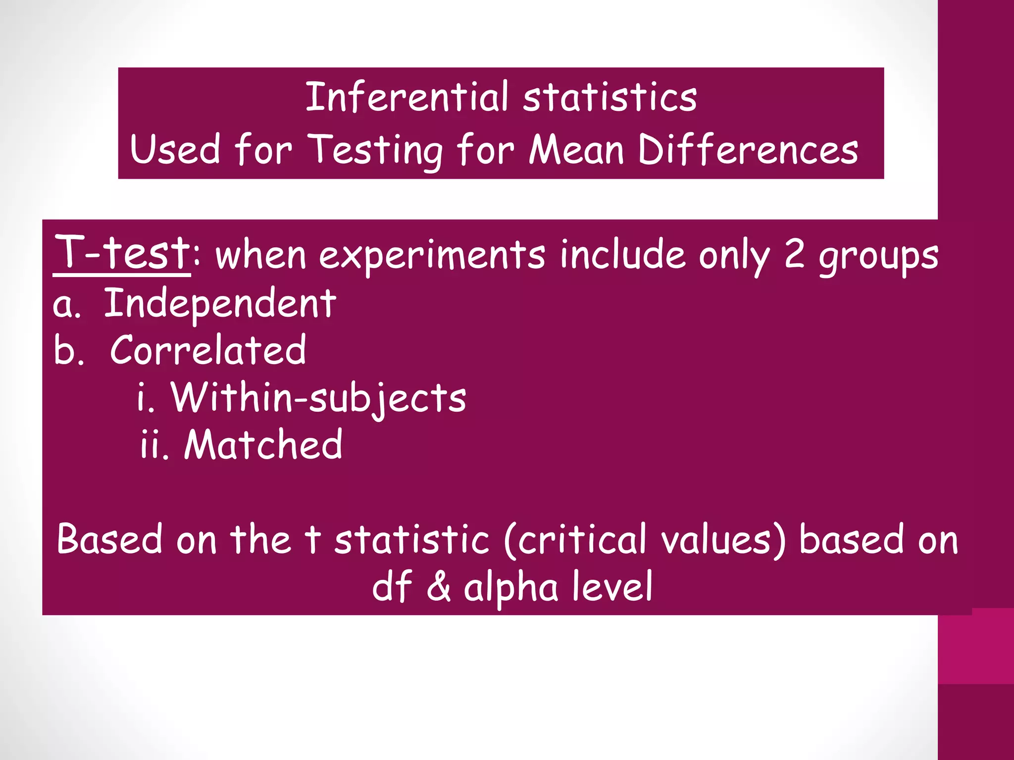 Inferential Statistics | PPTX