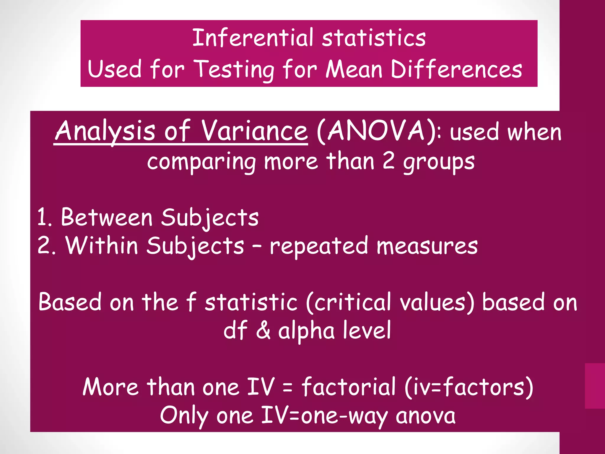 Inferential Statistics | PPTX