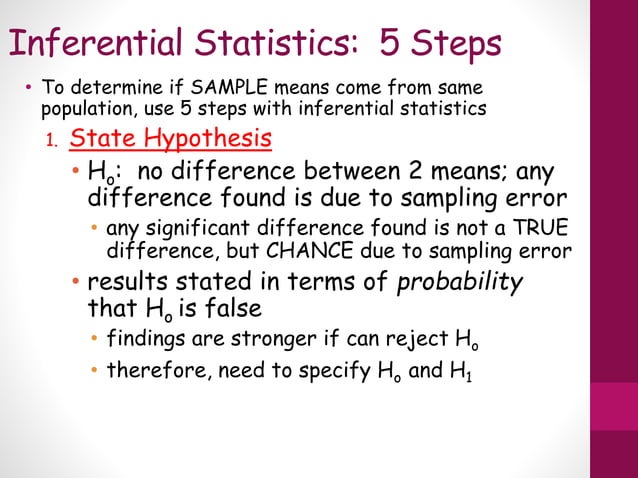 Inferential Statistics | PPTX