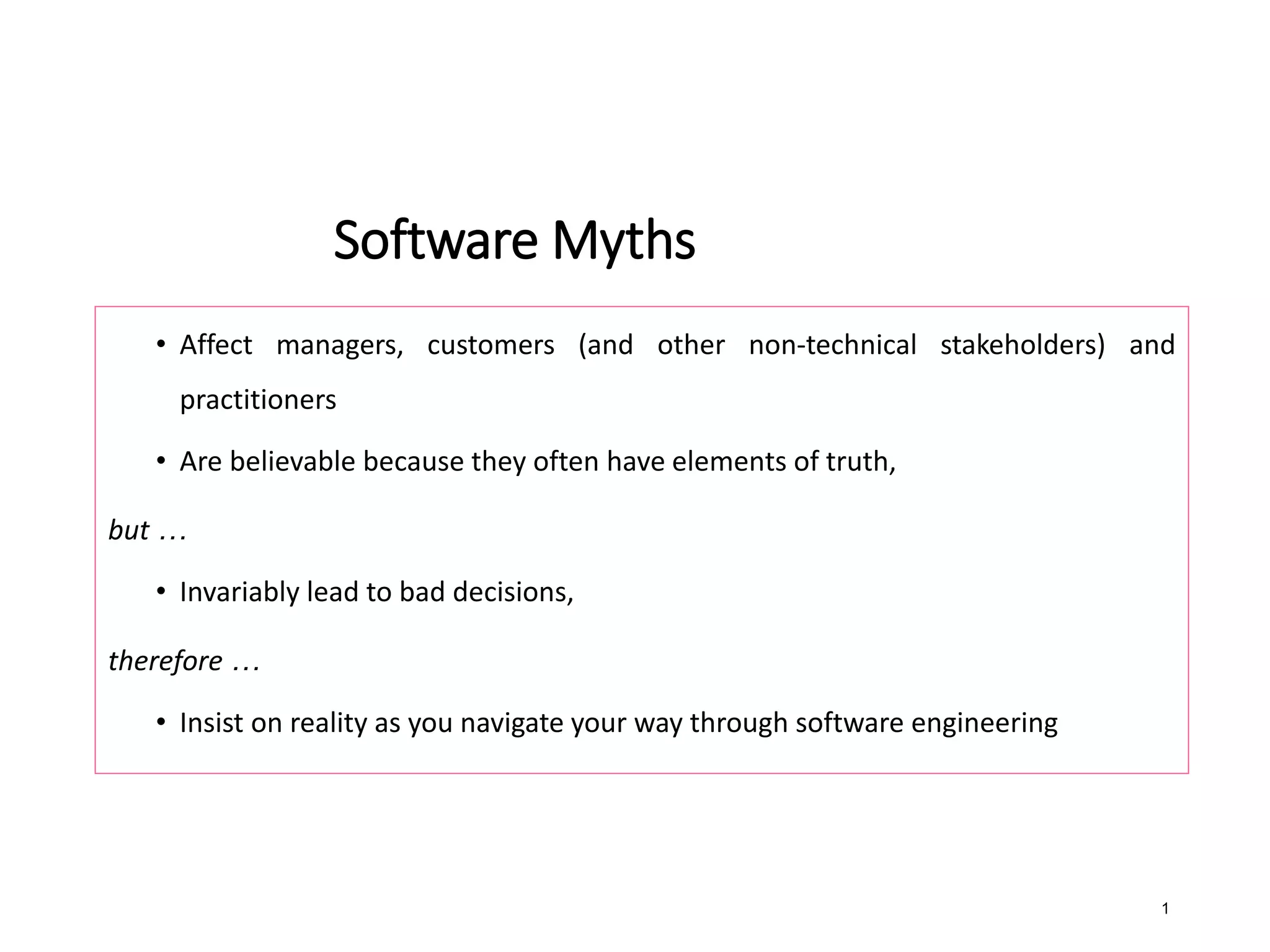 Software Myths | PPTX