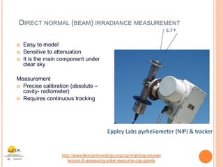 CSP Training course - Lesson 5 : Assessing the Solar Resource for CSP ...